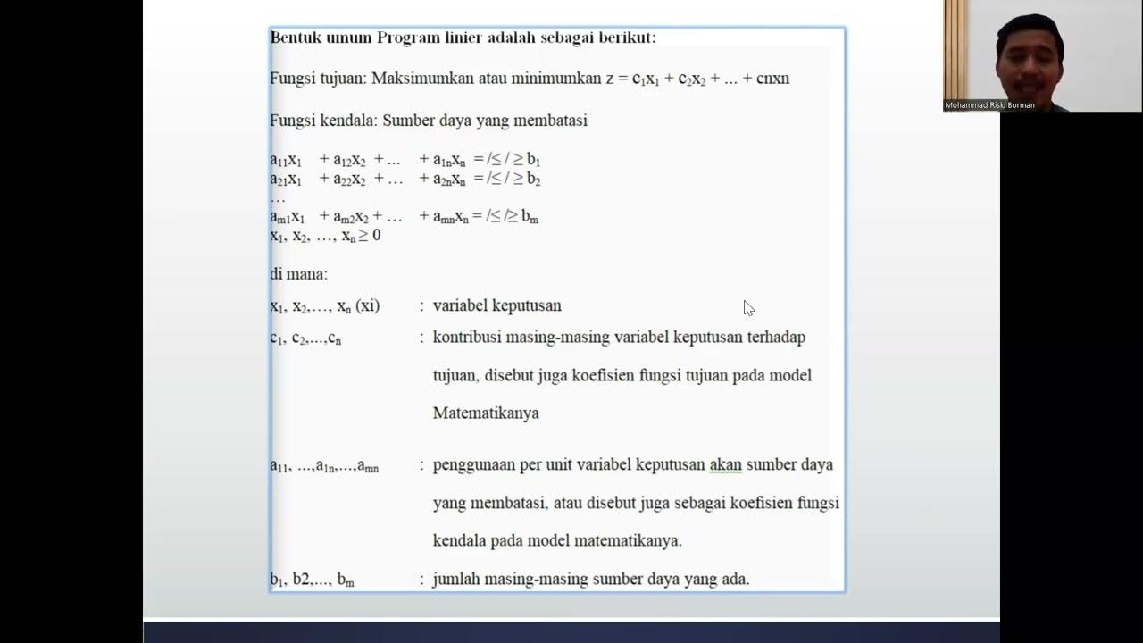 Mohammad Riski Borman - Penjelasan Operation Research - Linear Programming - Metode Grafik - YouTube
