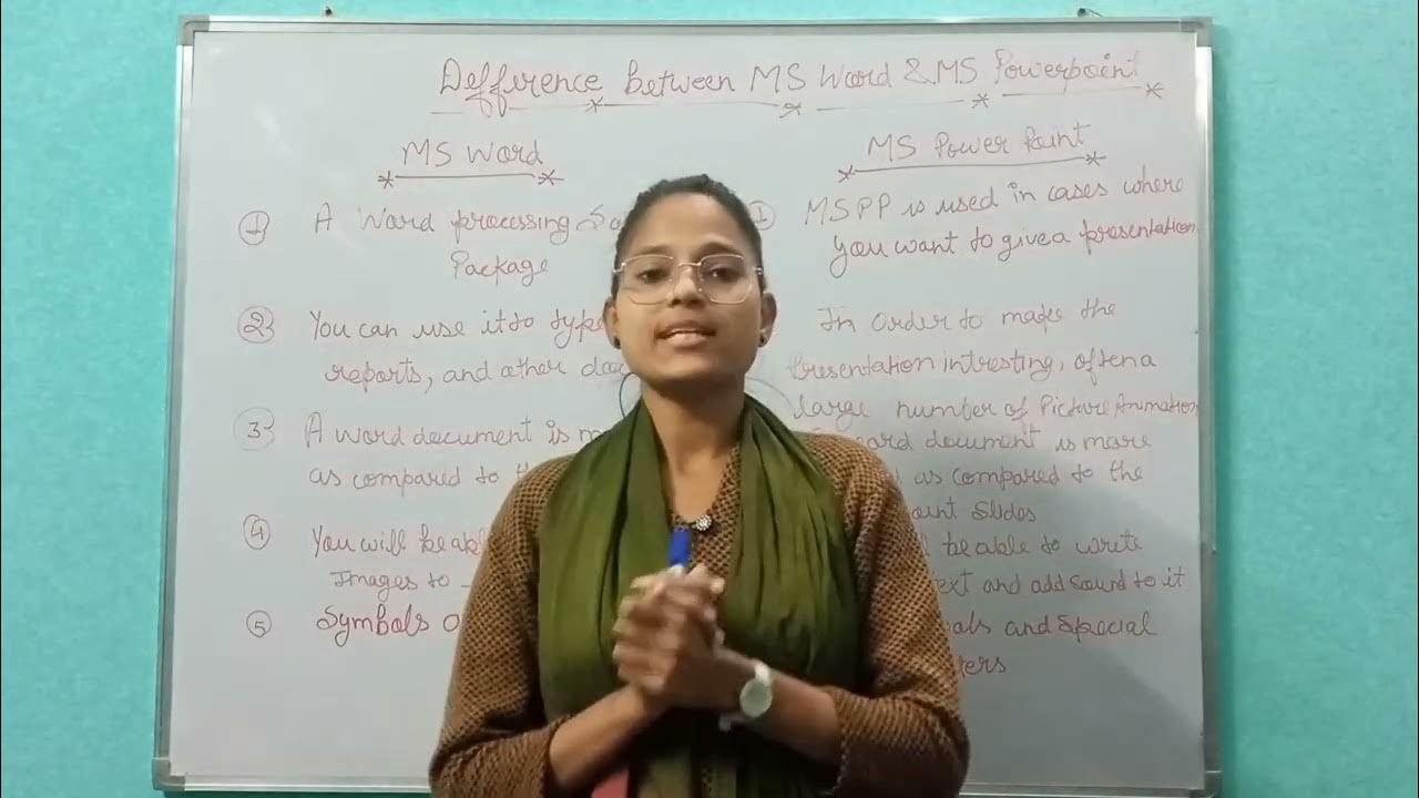 DEFFERENCE BETWEEN MS WORD & MS POWERPOINT - YouTube