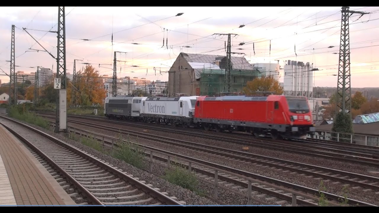 (HD) German Rail: Heavy Action: 27 Trains in 11 minutes, Passenger ...