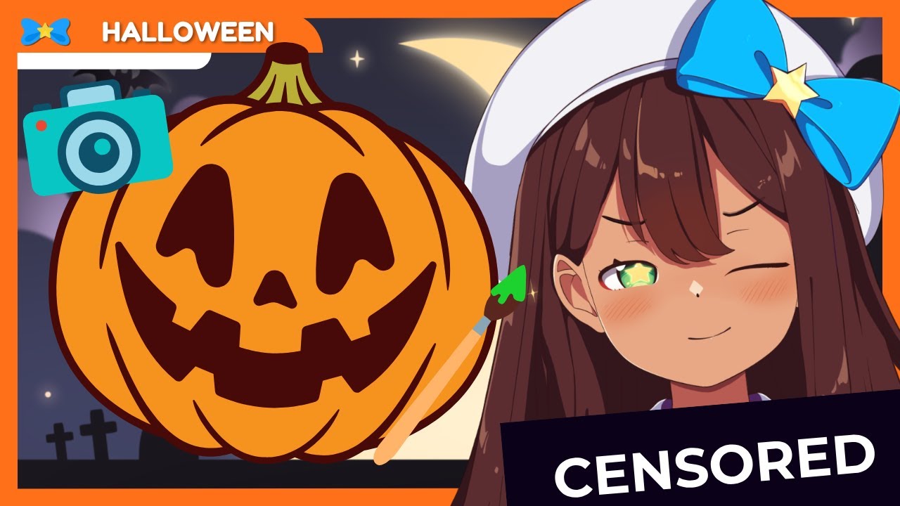 【PUMPKIN PAINTING】 Revealing My 2024 Halloween Costume Cam 📸 【Nyaru ...