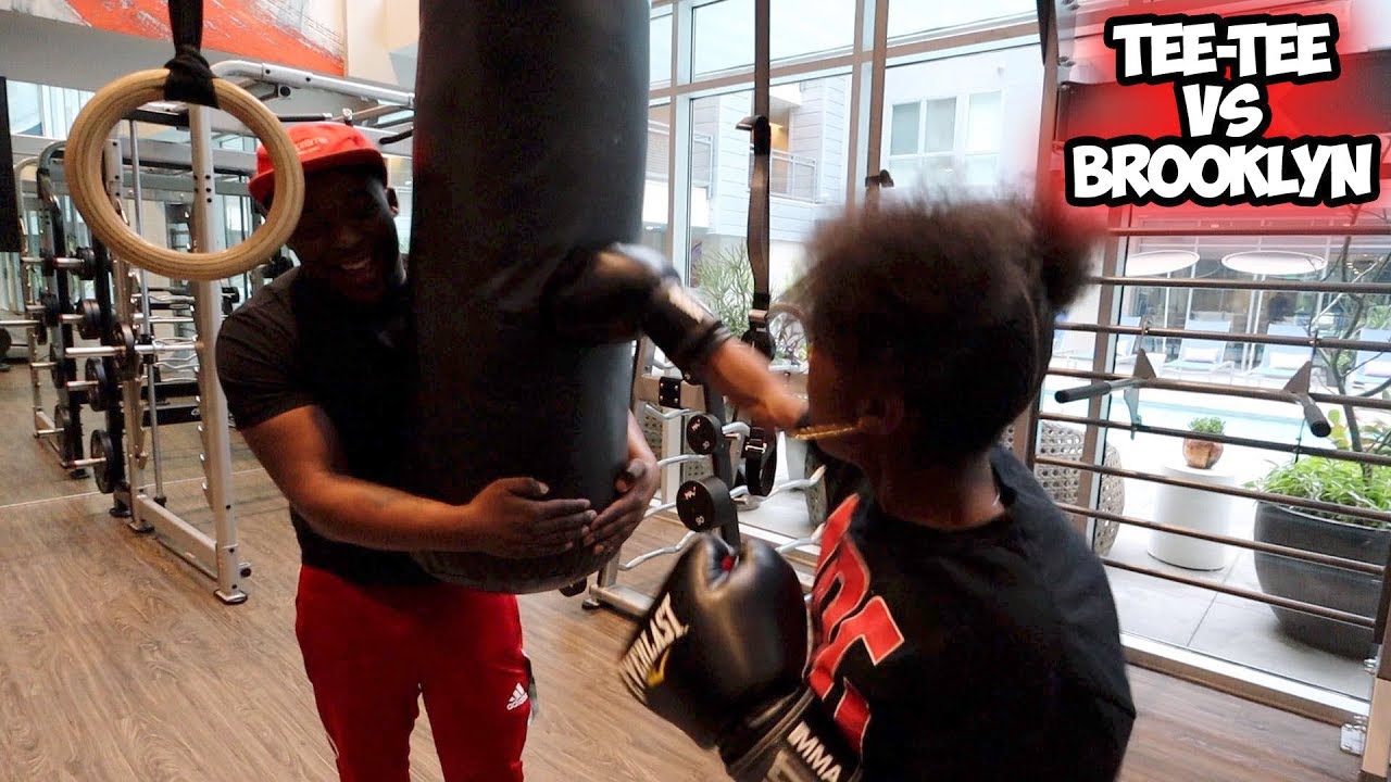TRAINING TEETEE FOR HER BOXING MATCH !!! DESHAE LITTLE SISTER CALLED ...