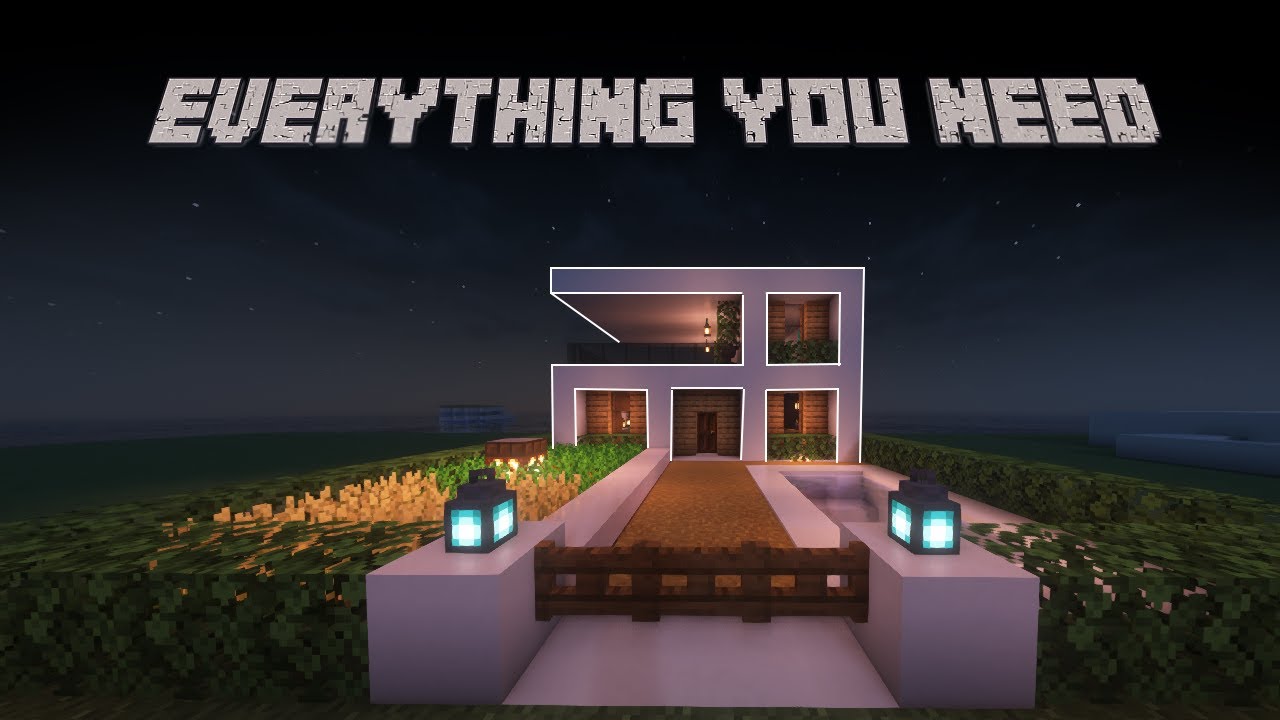 Minecraft | 𝗛𝗼𝘄 𝘁𝗼 𝗯𝘂𝗶𝗹𝗱 Small Modern House Tutorial - YouTube