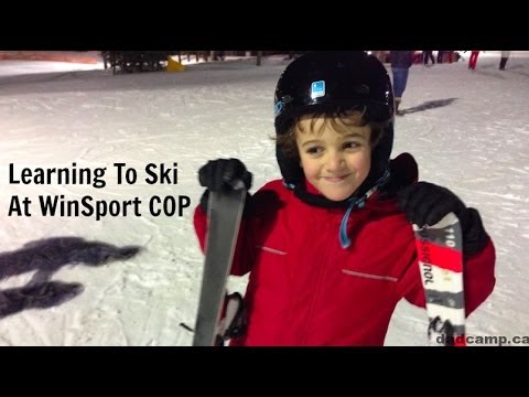 2014 01 16 Skiing Lessons at Winsport COP - YouTube