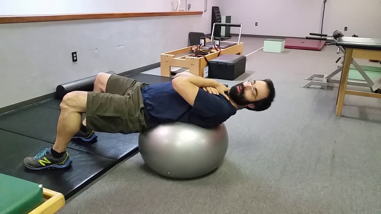 Deep Neck Flexor Ball Layback Neck Rotation Progression - YouTube