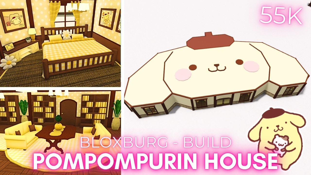 Build the CUTEST Pompompurin House in Bloxburg - YouTube