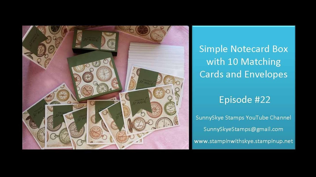 #22 Simple Notecard Box with 10 Matching Cards and Envelopes - YouTube