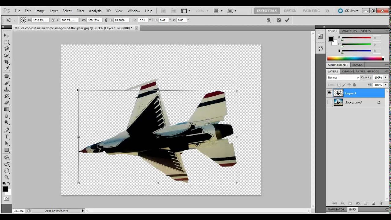 Photoshop Transform Function Tutorial - YouTube