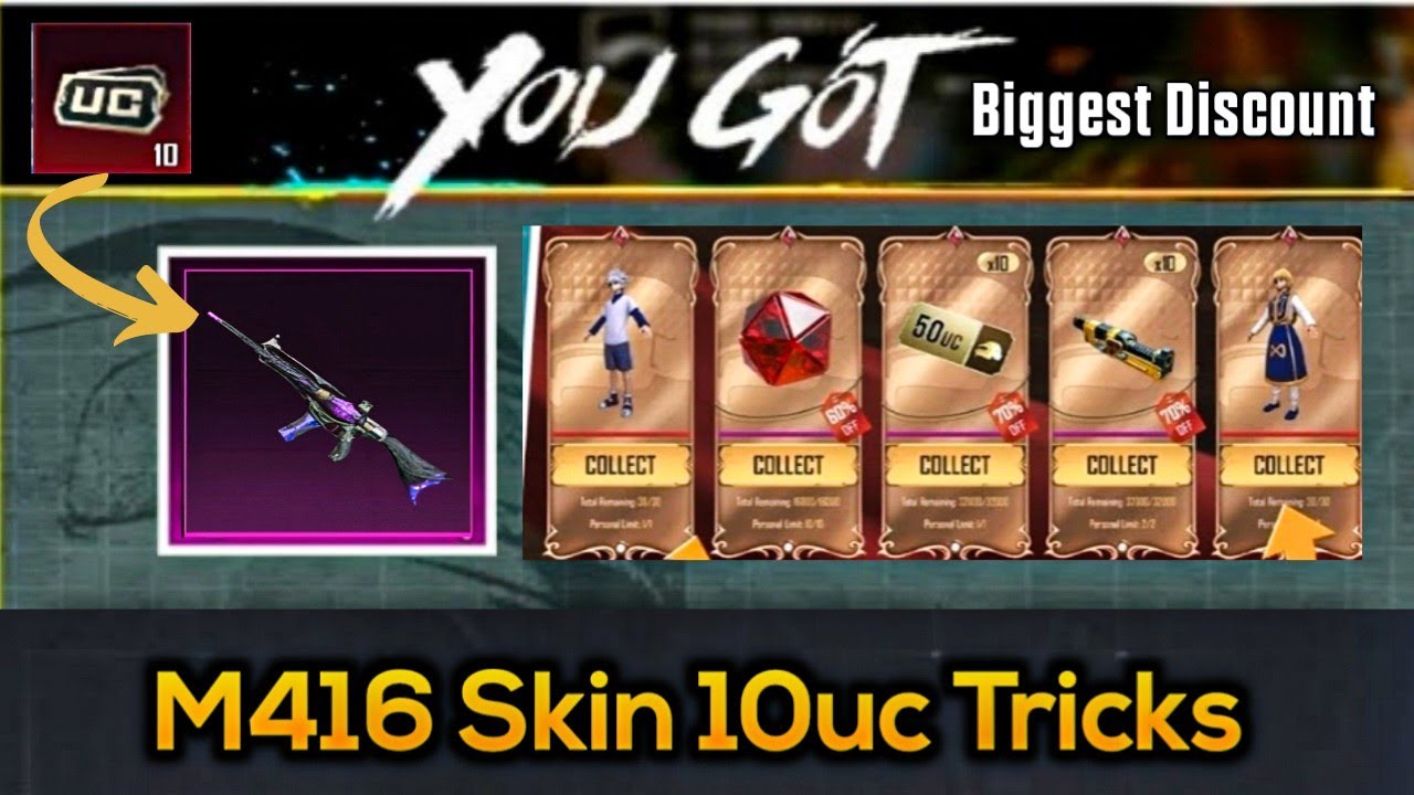 Shinobi M416 Crate 10UC Opening Trick - PUBG MOBILE Biggest Discount ...