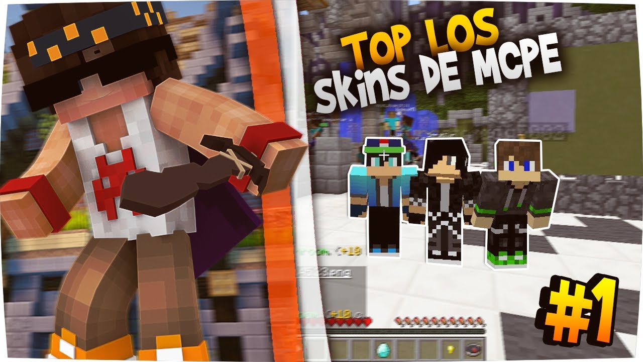 TOP 8 SKINS | LAS 8 MEJORES SKINS PARA MINECRAFT PE - YouTube
