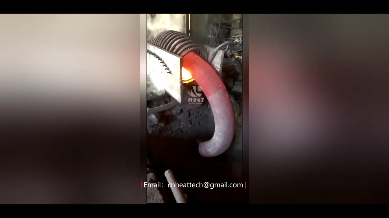 Induction Pipe Bending With Induction Bending Machine - YouTube