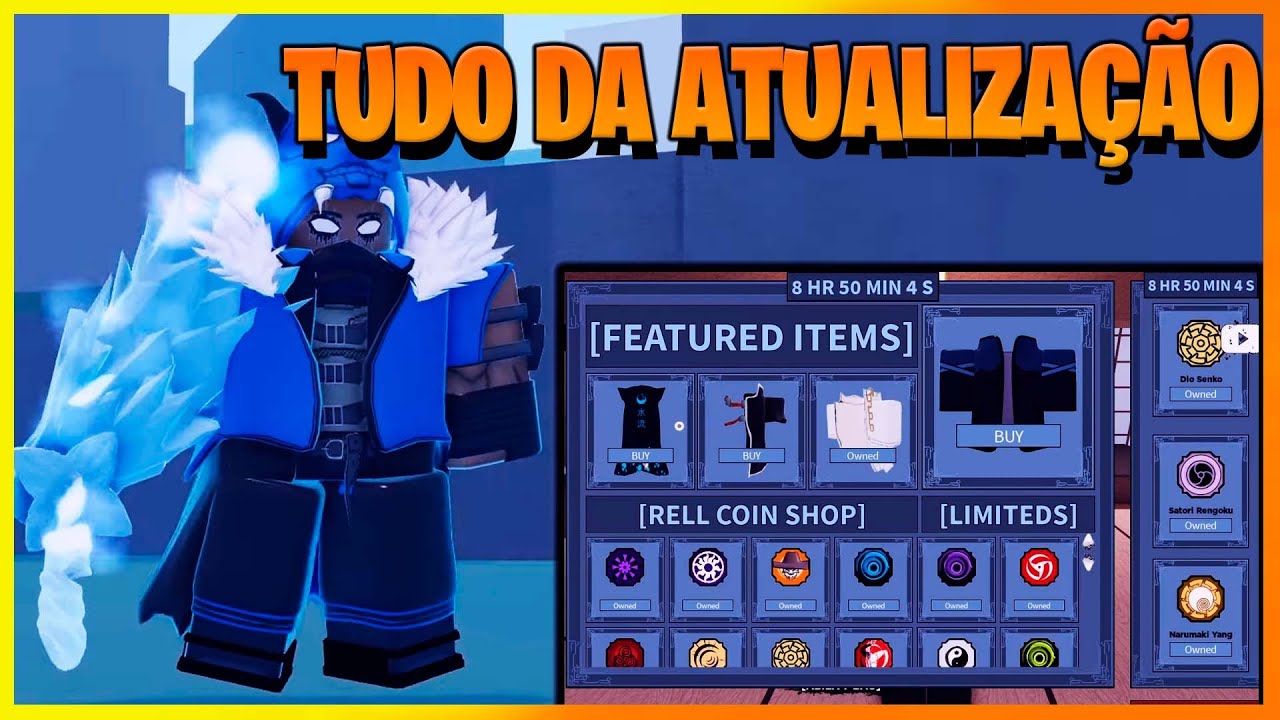 NOVA LOJA DE RELLCOIN E NOVA ESPADA NO SHINDO LIFE - YouTube