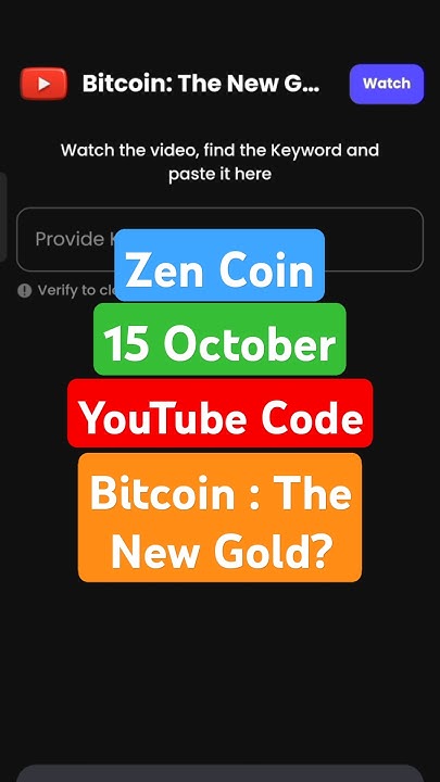Bitcoin : The New Gold? | Zen Coin YouTube Code Breakdown | Zen Coin ...