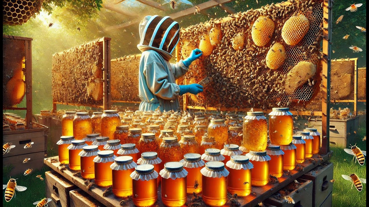 Giant Bee Farms: Billions of Bees & Millions of Tons of Hone - YouTube
