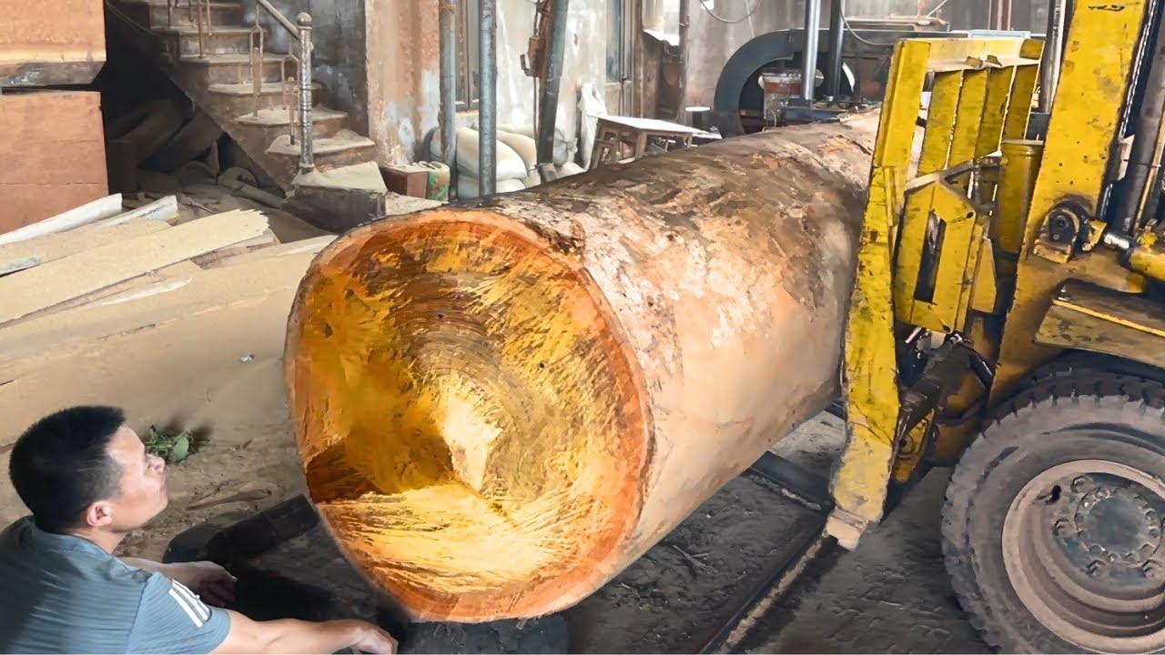 wood processing // largest wood processing company in Vietnam - YouTube