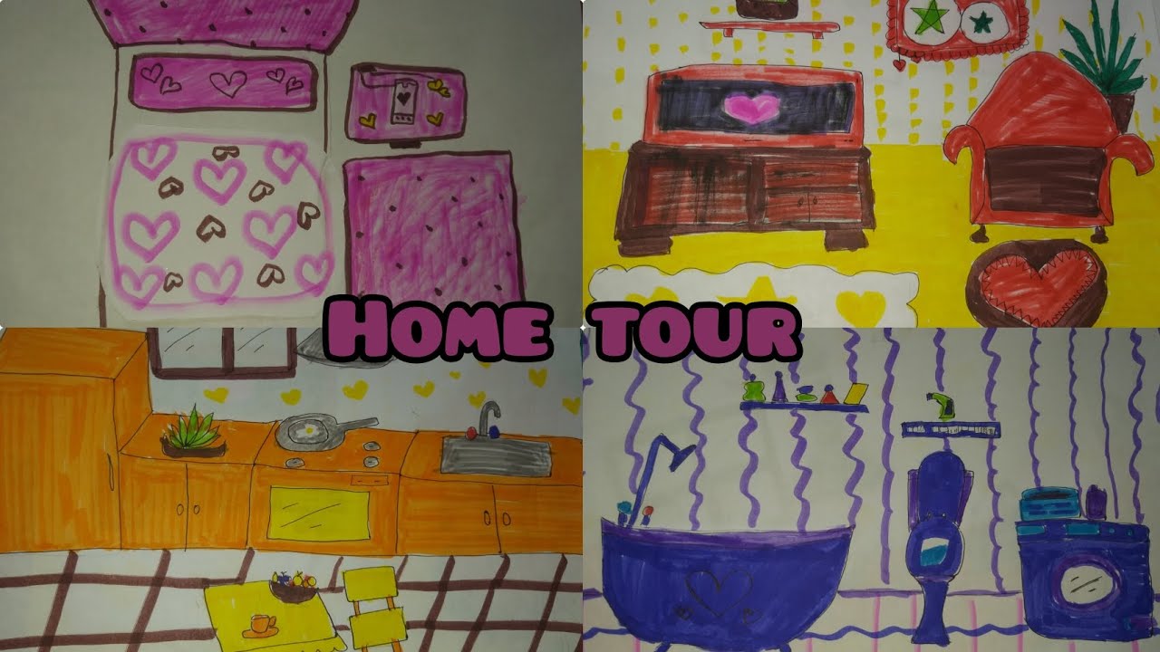 home tour of paper play house / Roblox house tour @CrafterMadiha - YouTube