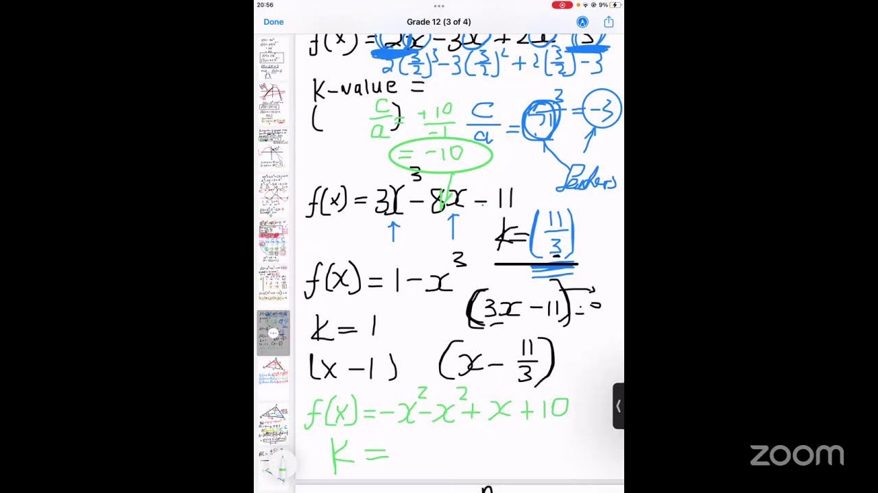 Grade 12 Mathematics Calculus Synthetic method - YouTube