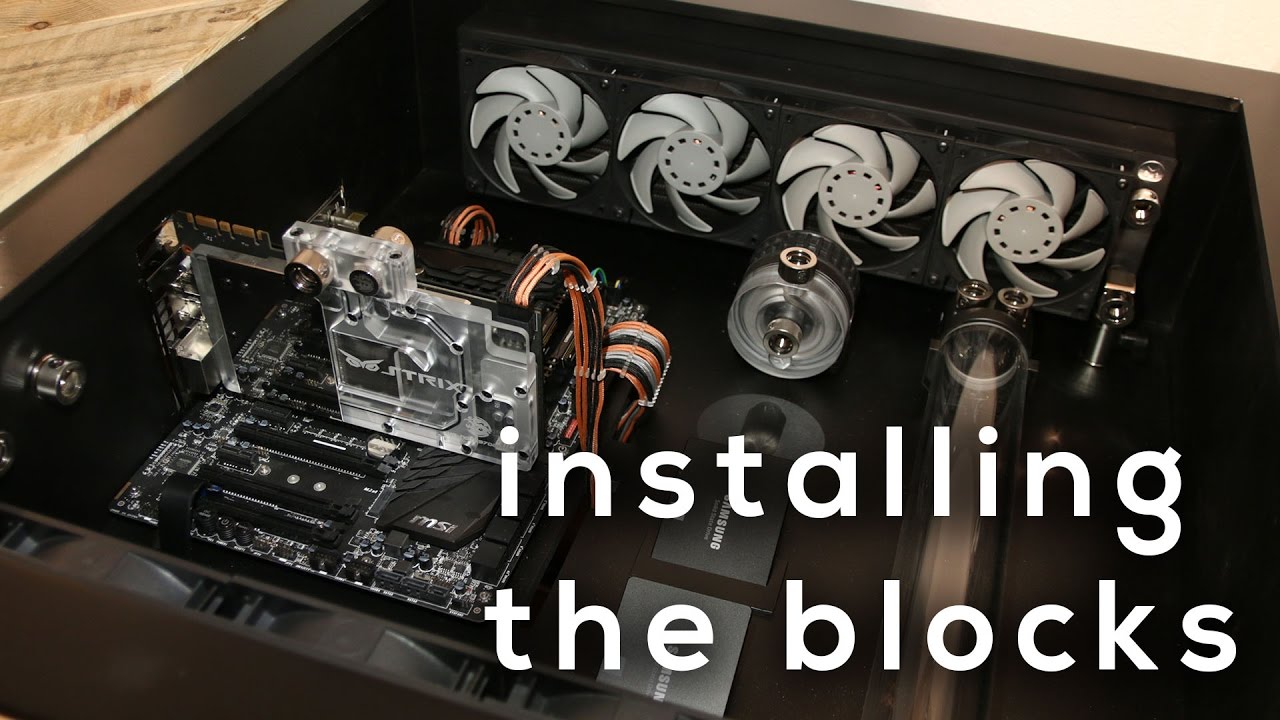 Ultimate WATER COOLED DESK PC [Project Duality] #5 - The Waterblocks ...