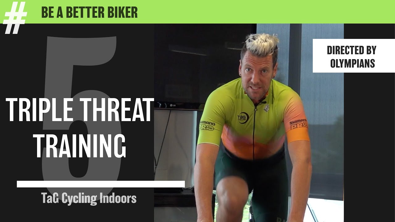 Triple Threat Training #5 | 60 Minute Cycling Workout #cyclingworkout ...