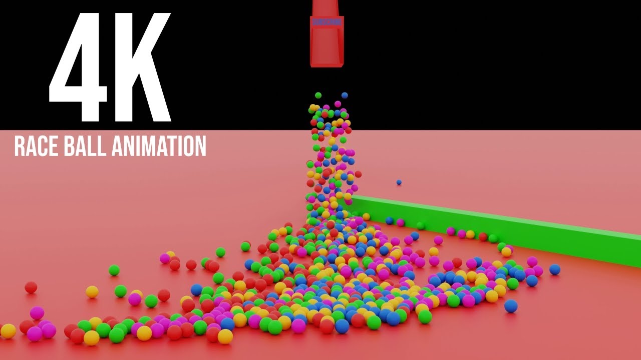 Animation race ball colorful 3d rendering illustration 11 #animation # ...
