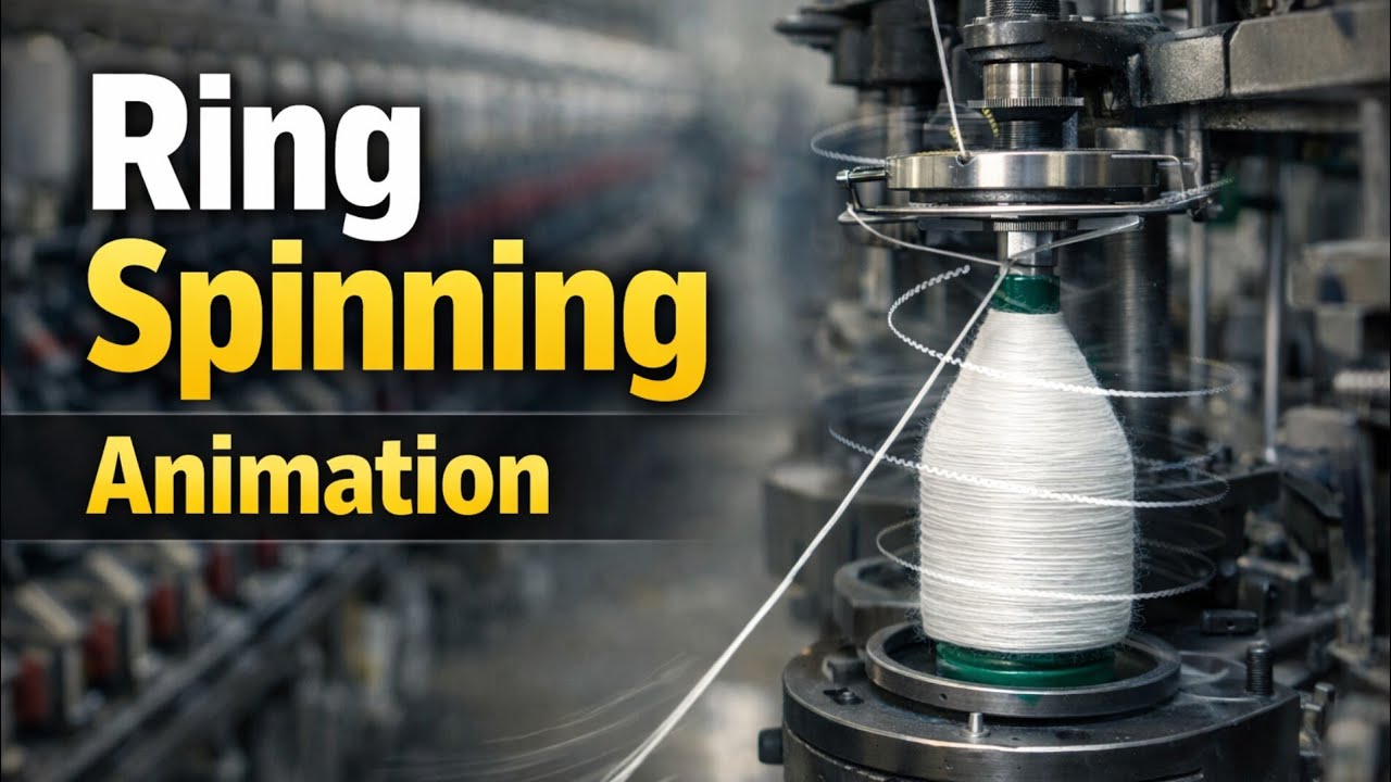 Ring Spinning Process Animation ( 🧶 Yarn Manufacturing) - YouTube