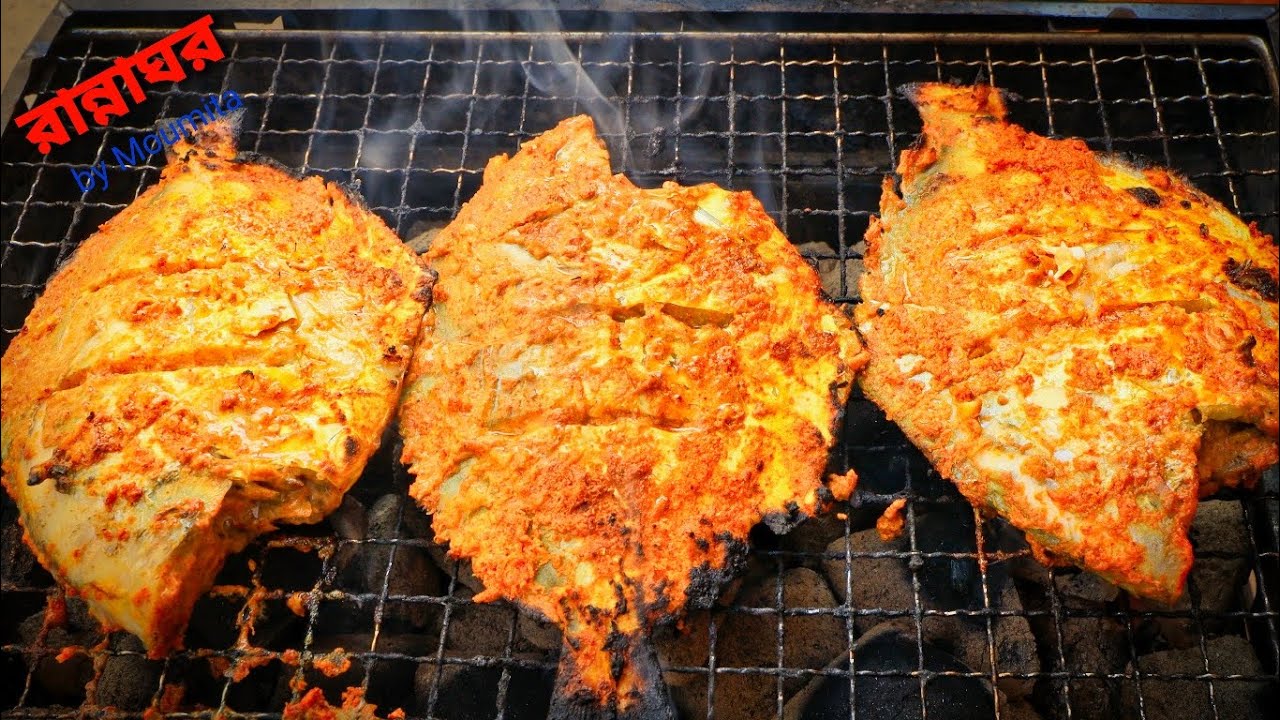 Tandoori Pomfret | Charcoal Grilled Pomfret Indian Style | Barbecue ...