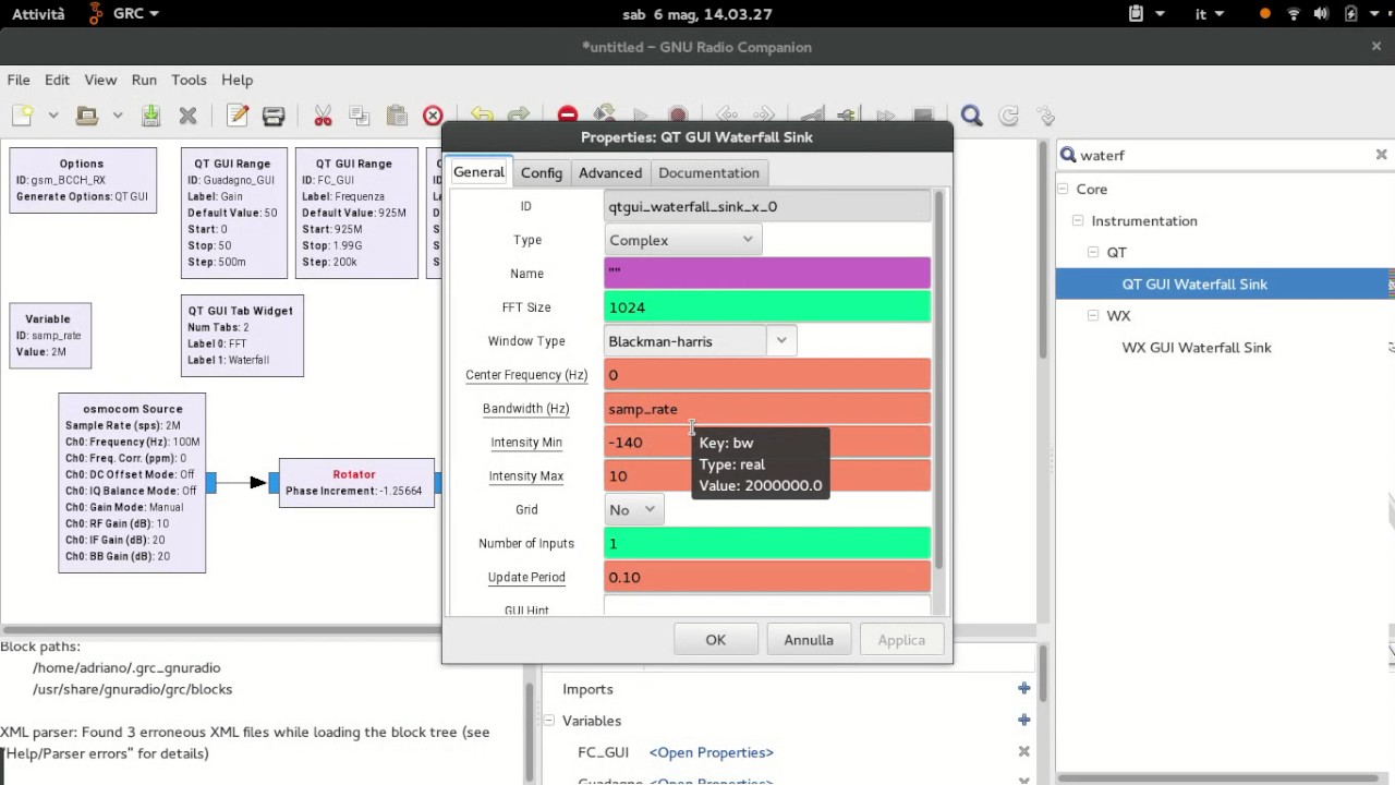 GNURADIO Sniffer GSM BCCH - YouTube