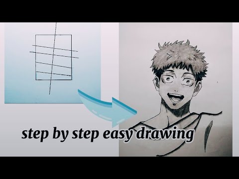 How To Draw Yuji Itadori, Drawing Anime, Step By Step Drawing To Yuji ...