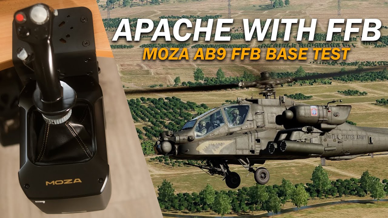 FFB in the Apache! | Moza AB9 FFB base test with the DCS AH-64 Apache ...