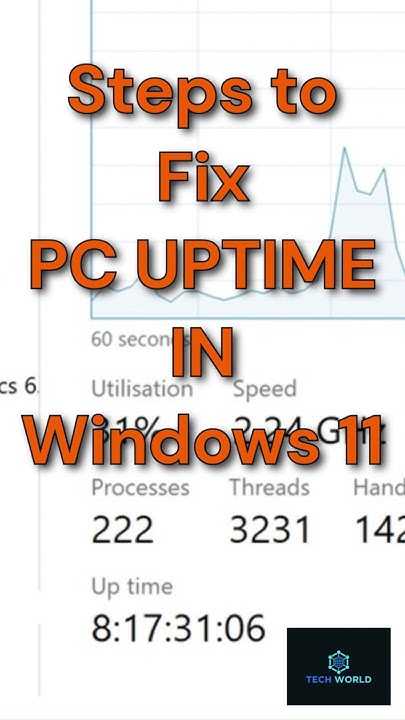 Fix PC UPTIME on Windows 11 & Windows 10 || Reset Your High CPU Uptime || #shorts #shortsvideo ...
