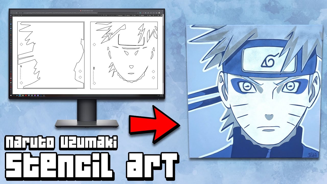 Stencil Art | Lofi | Naruto Spray Art - YouTube