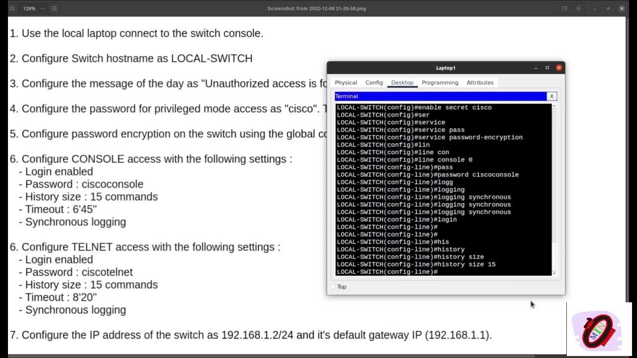lab1 BASIC SWITCH setup (CCNA) || اعدادات السويتش على برنامج packet tracer - YouTube