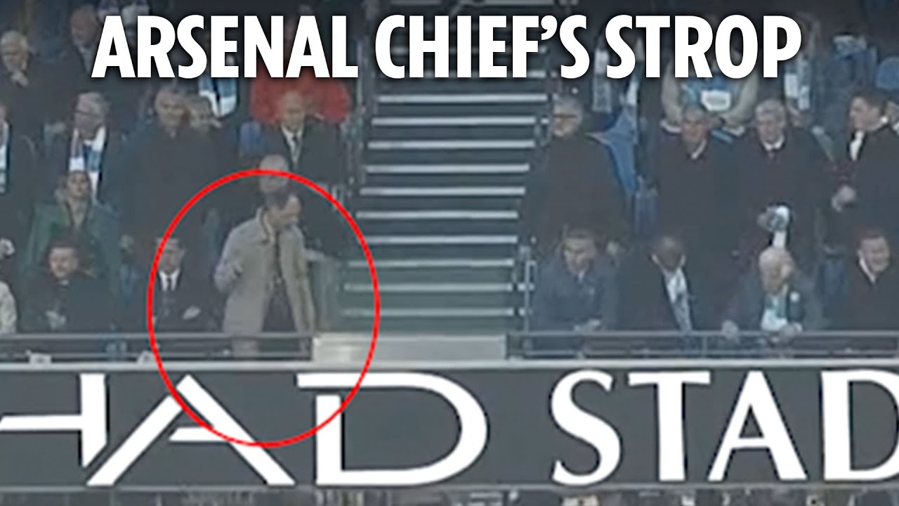 Shocking video shows Arsenal chief storming out of Etihad directors ...