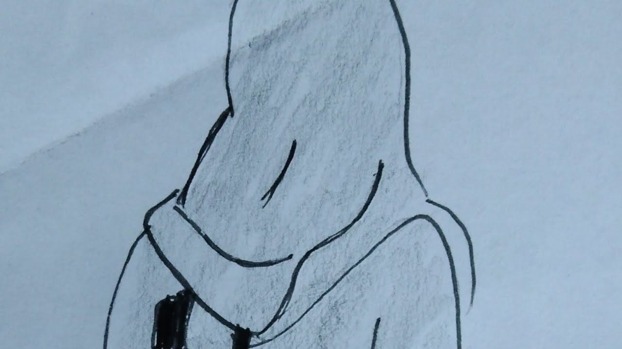 How to draw a girl back side drawing || pencil drawing || easy girl ...