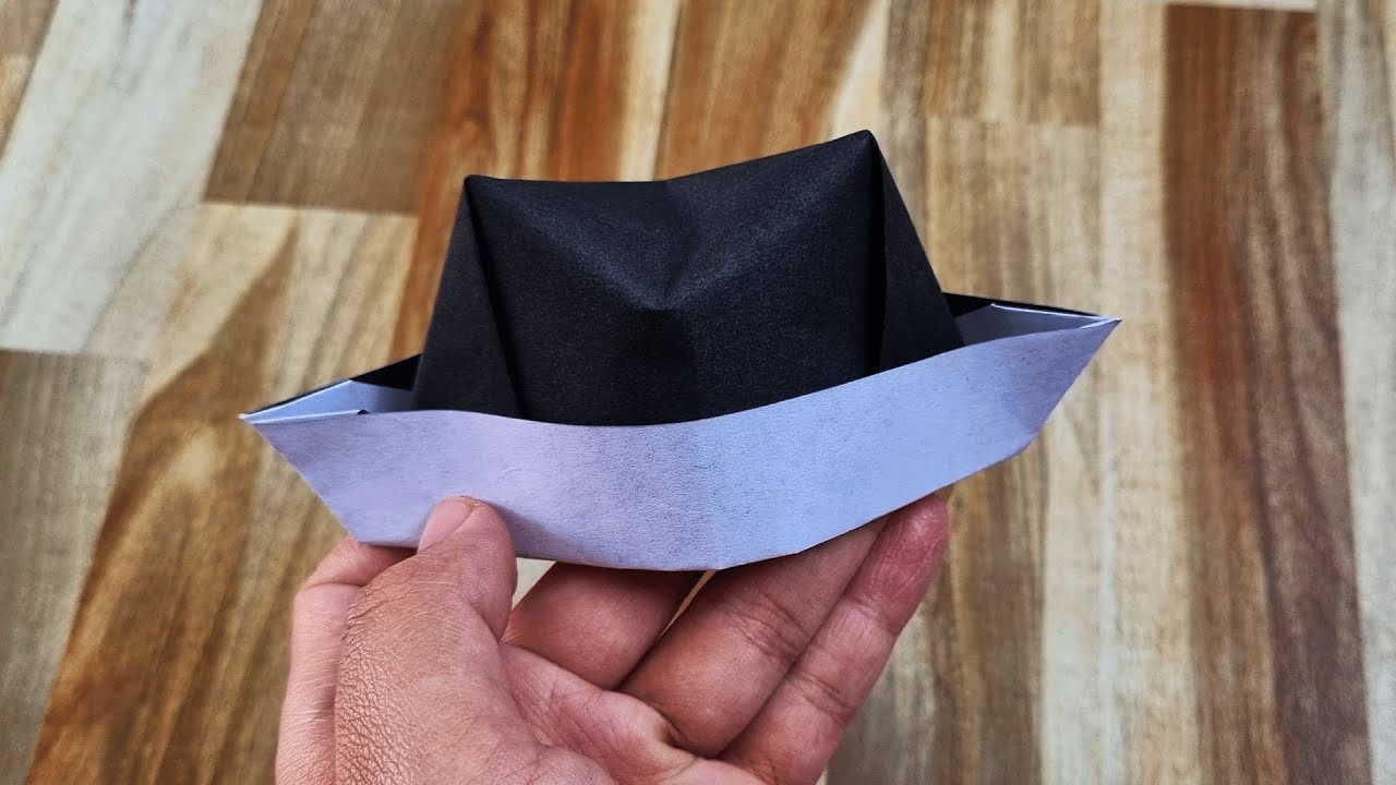 Origami Hat Cowboy Easy 3d Step by Step - YouTube