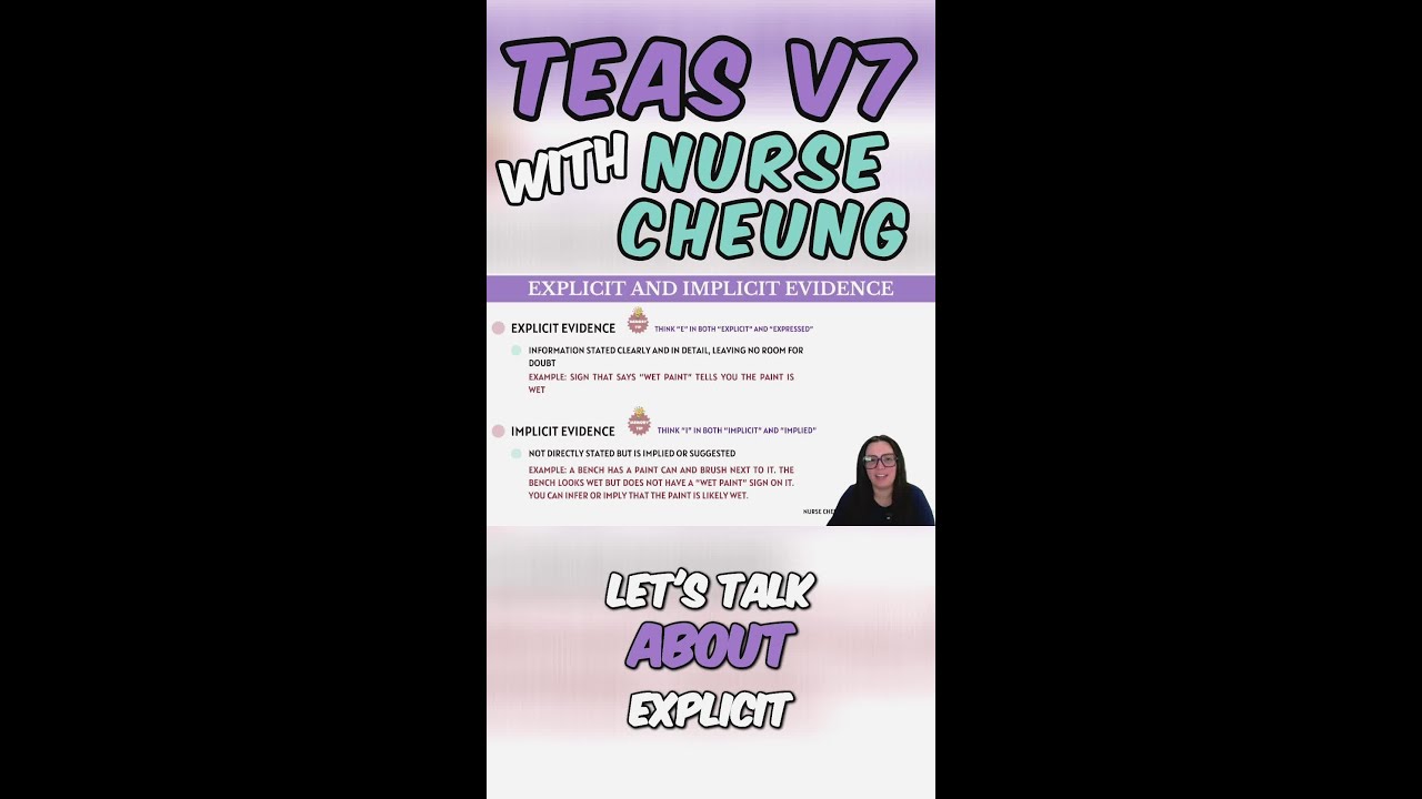 🎥 EXPLICIT vs. IMPLICIT TEXT – ATI TEAS READING HACK! 🎥 - YouTube
