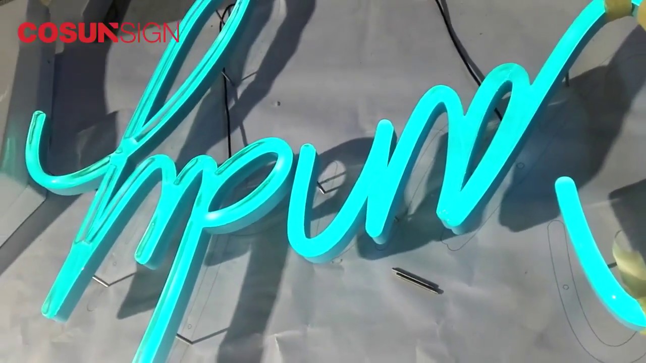 Cosun Green Faux oh ok Custom Letters LED Sign| Neon Sign Maker - YouTube