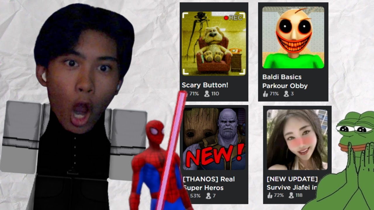 playing random bottom paged ROBLOX games... - YouTube