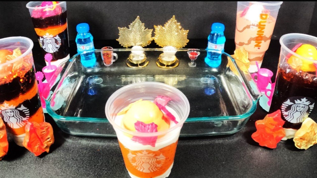 ICED COFFEE Slime ☕️ Mixing leaves & sugar into slime - YouTube