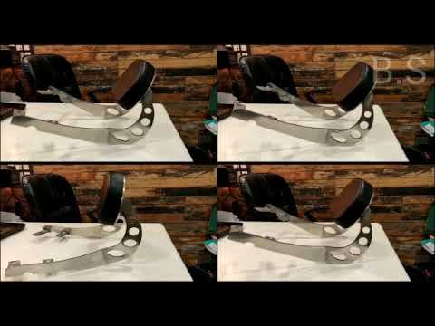 Jawa stainless steel Maharaja back rest - YouTube