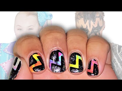 JoJo Siwa Inspired Nail Art Tutorial - YouTube
