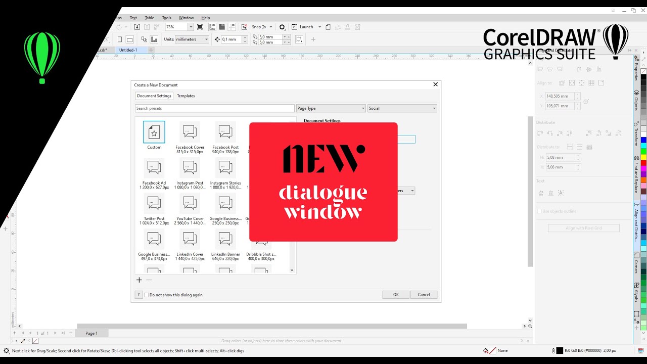 CorelDRAW tips&tricks - new / upgraded Create a New Document window ...