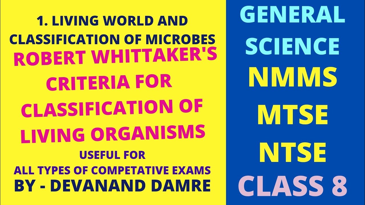 Criteria Used By Robert Whittaker for classification of living organism ...