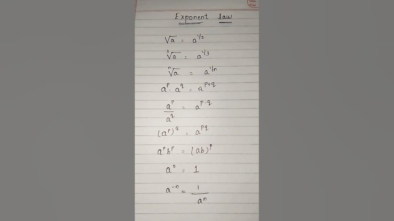 Exponent law method#basicmaths@ #ytshorts#shortfeed - YouTube