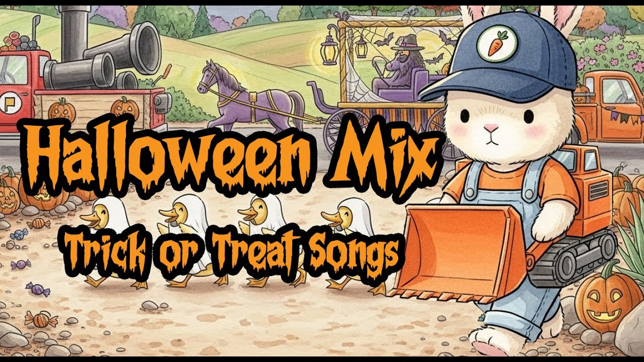 BunnyO Halloween Mix | 3 Trick or Treat Songs 🎃 | Nursery Rhyme for ...