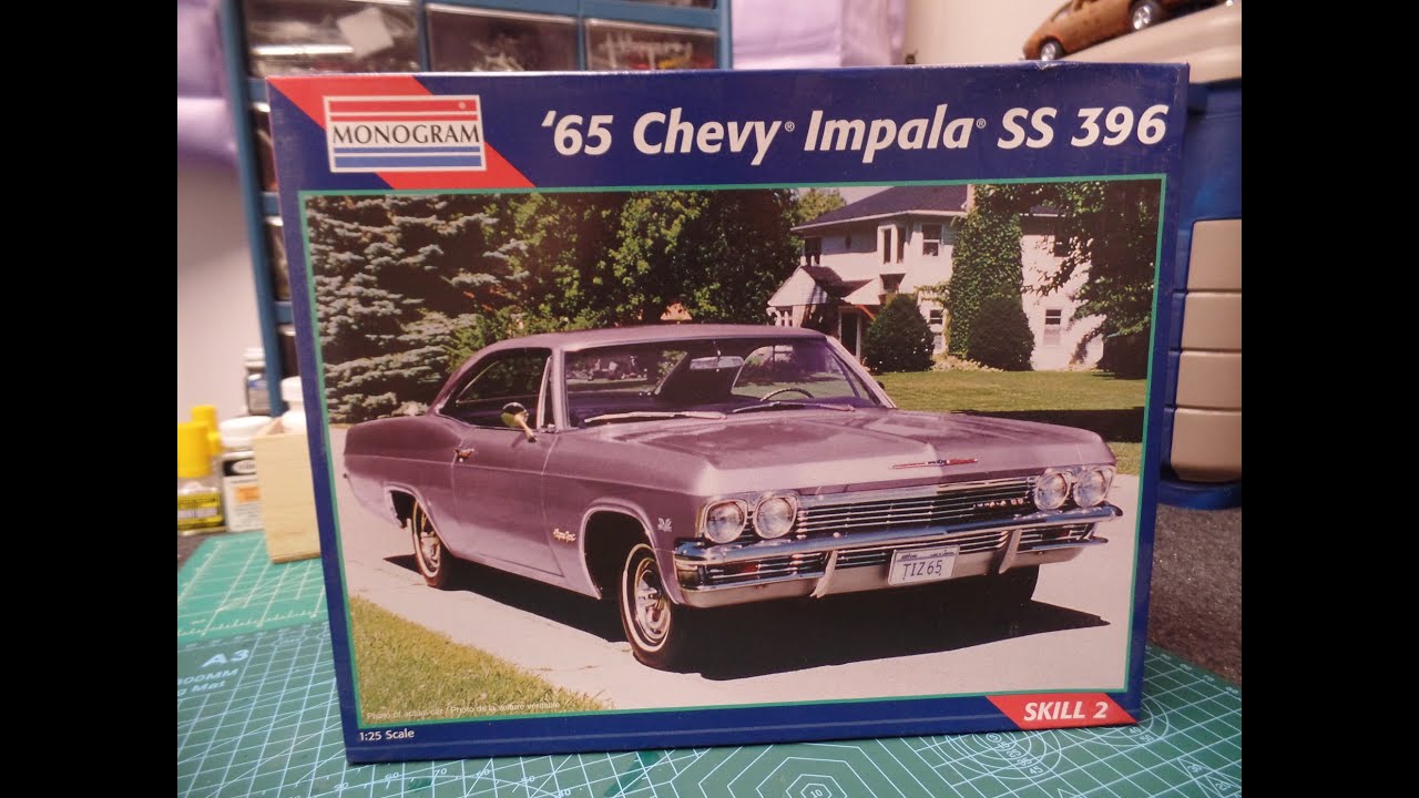 1965 Chevy Impala SS 396 1:25 Scale Revell Monogram Model Car Kit ...
