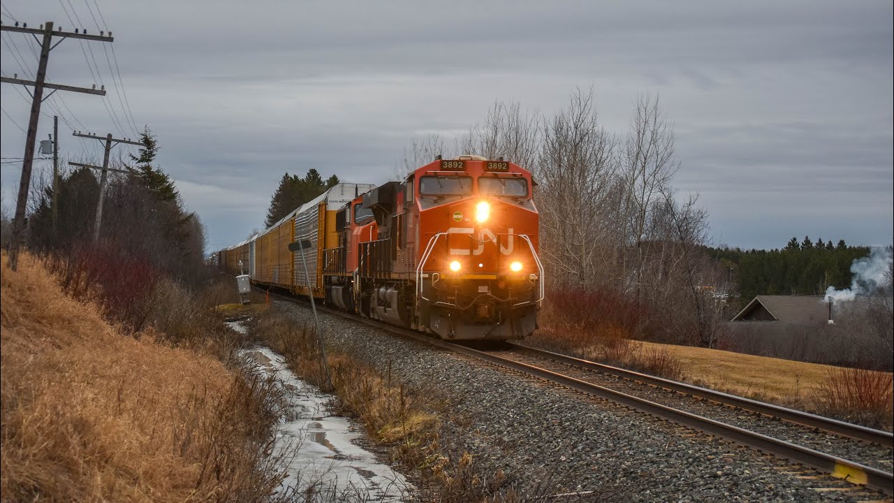 Day 1 Wrap Up! CN Extra Train 473 at St-André, NB - YouTube