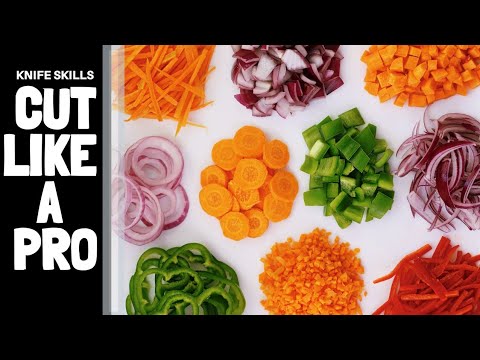 HOW TO CUT VEGETABLES | JULIENNE, DICE, BRUNOISE | KNIFE SKILLS - YouTube