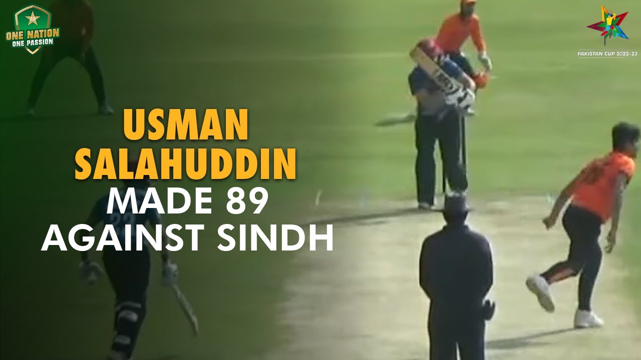 Usman Salahuddin made 89 against Sindh at UBL Sports complex, Karachi | PCB | MA2T - YouTube