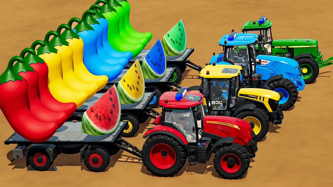 McCORMICK & JCB & J.DEERE & CLAAS TRACTORS VS DESERT SAFARI WITH HOT ...