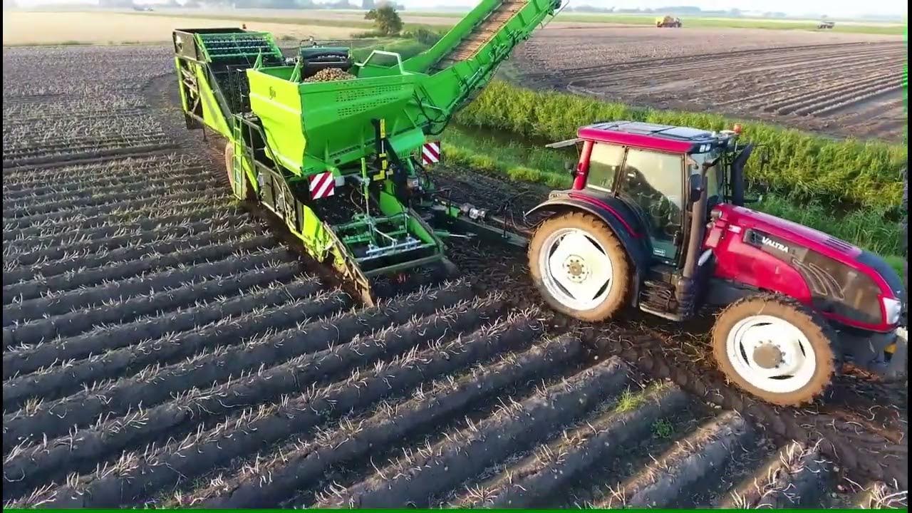 Уборка картофеля, механизированным способом комбайн Колнаг - YouTube
